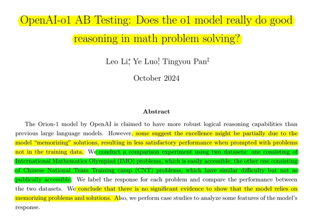 OpenAI-o1 AB Testing: Does the o1 model really do good reasoning in ...