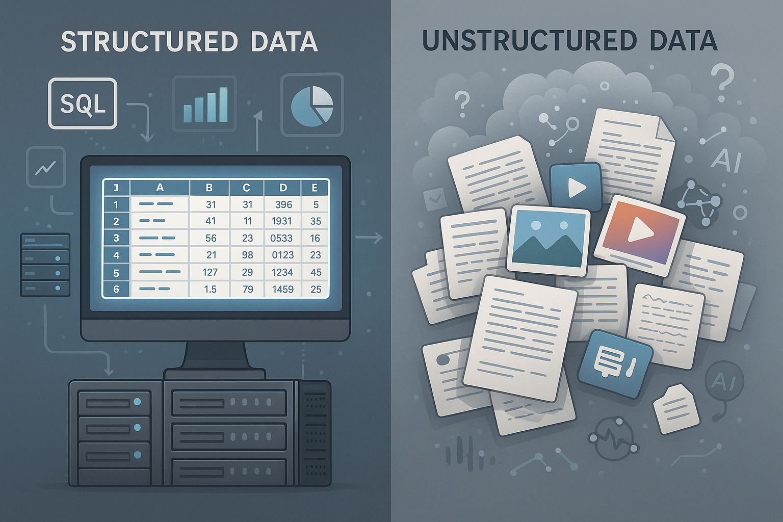 Structured vs. Unstructured Data in AI: A Comprehensive Guide - Kingy AI